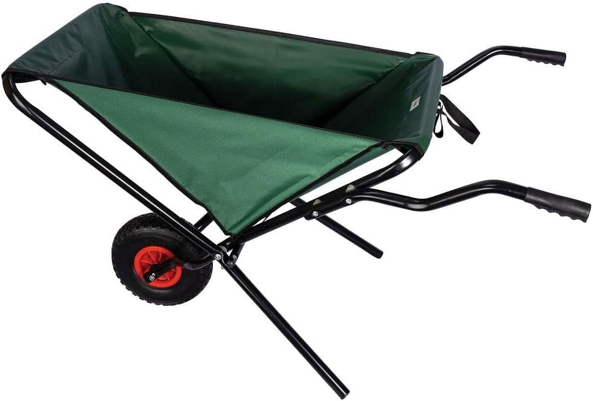 Folding Wheelbarrow | Easy Maneuverability | 80 lb. Load Capacity ...