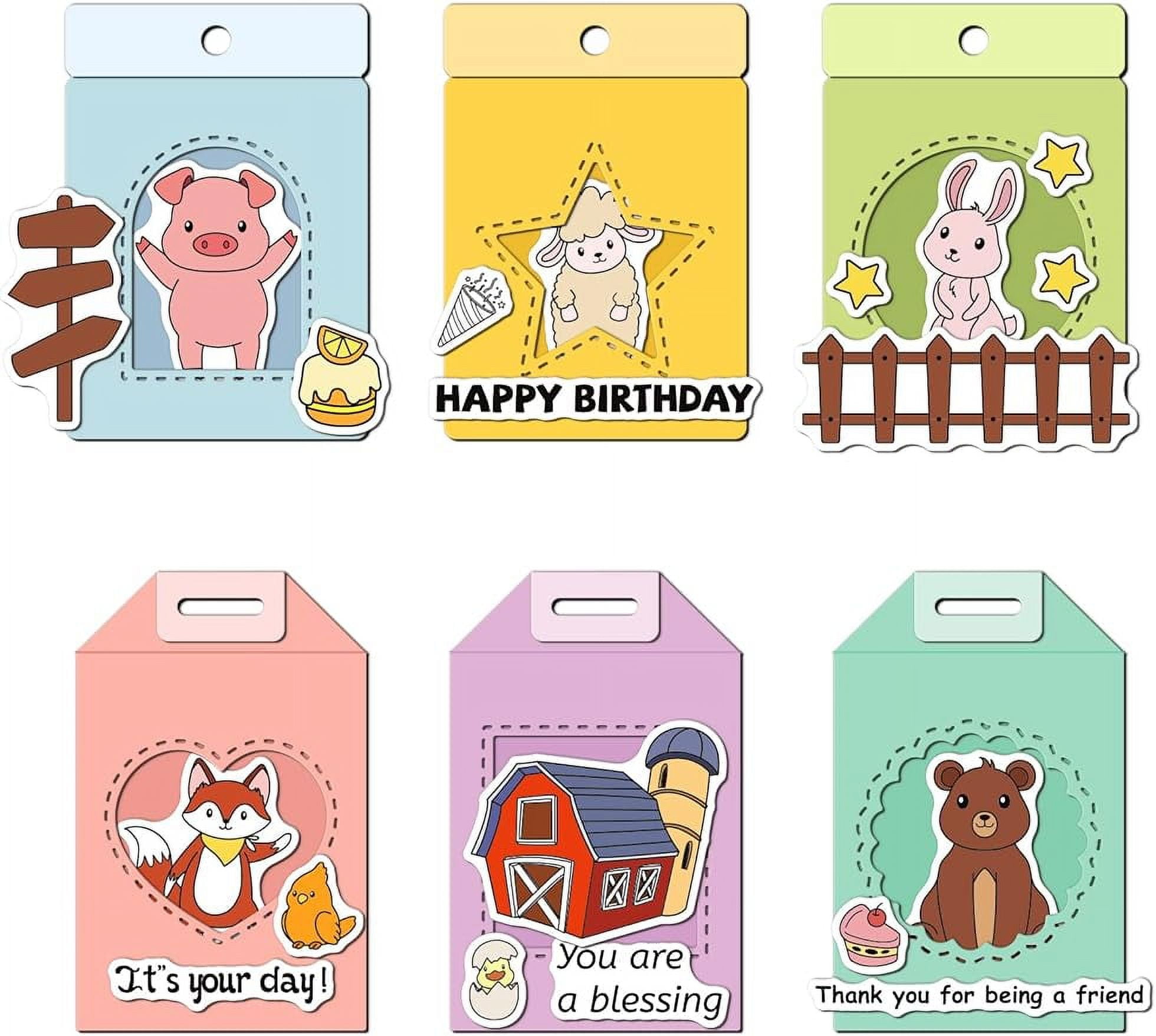 Folding Window Label Cut Dies Cartoon Style Cutting Dies with Five ...