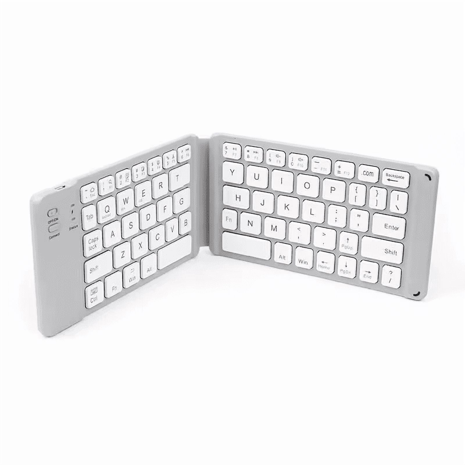 Folding Wireless Keyboard Touchpad Keypad Bluetooth Rechargeable ...