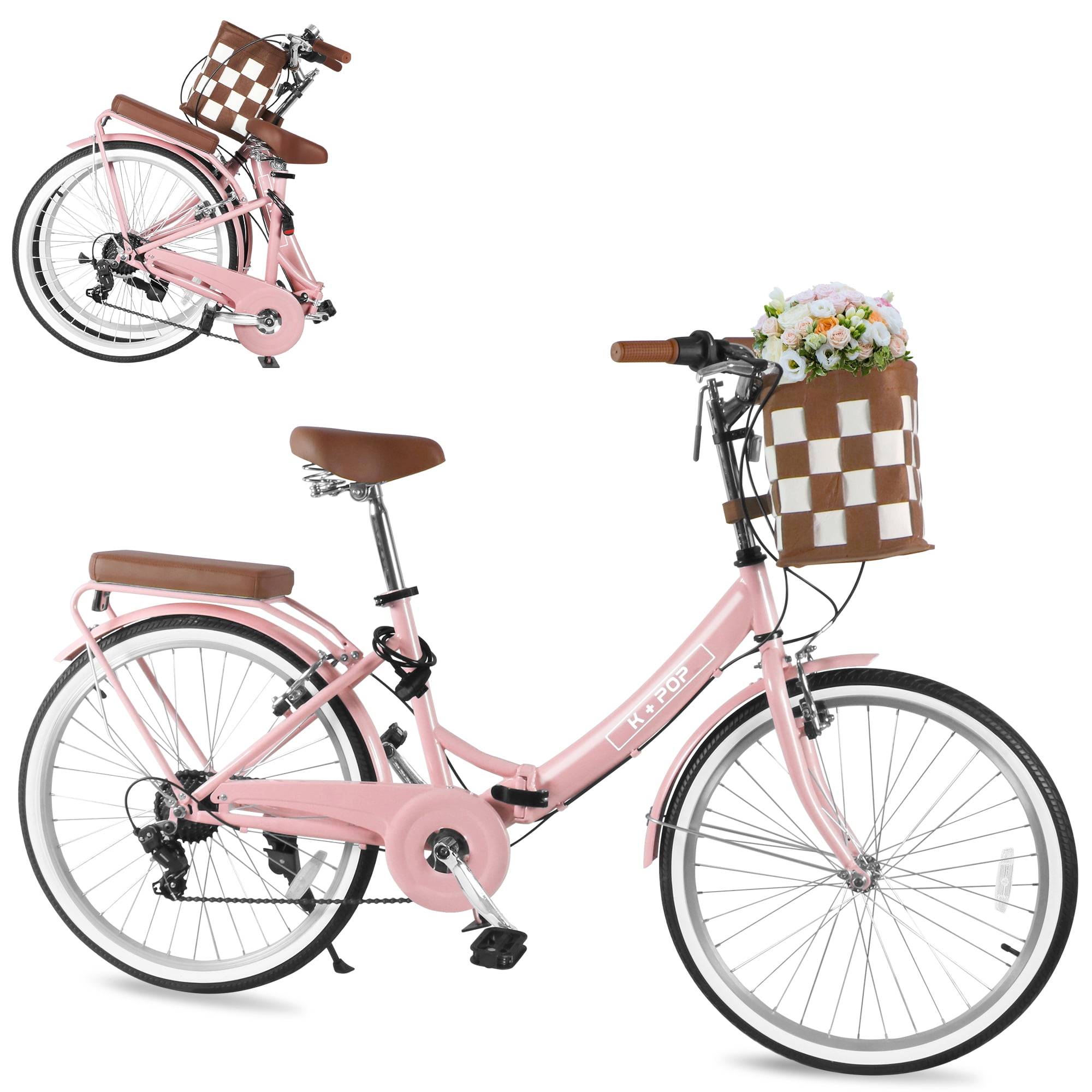 Dextrus 26 Inch Beach Cruiser Bike for Women - 7 Speed Commute Bike for ...