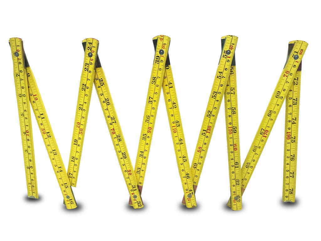 Folding Wood Ruler - 10 Folds - For Carpentry & Masonry (Wedge: TM ...