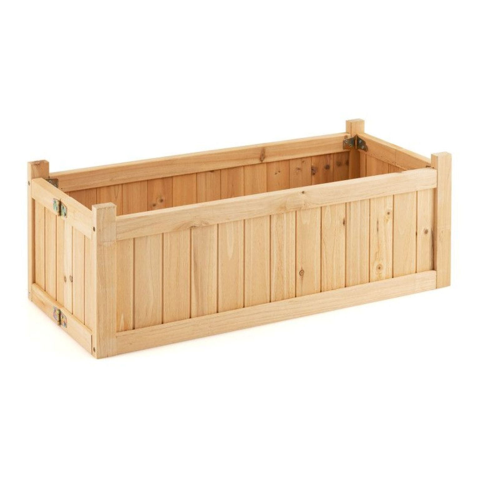Folding Wooden Raised Garden Bed with Removable Bottom for Fruits ...