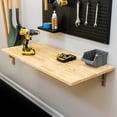 Space-Saving Foldaway Workbench, Wall-Mounted Butcher Block Table ...