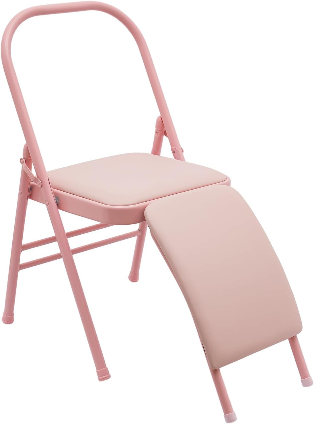 Folding Yoga Auxiliary Chair, Removable Lumbar Back Support Balance ...