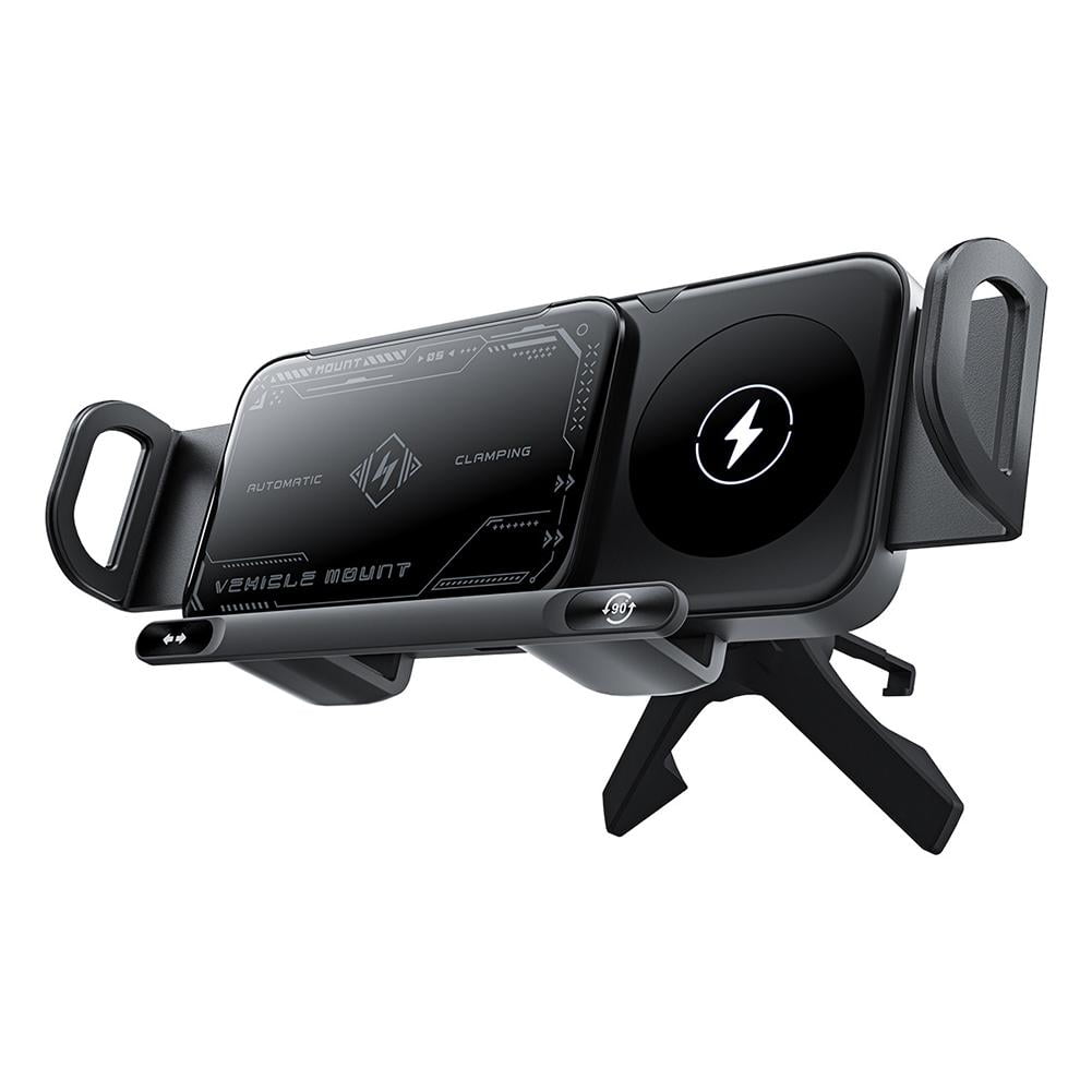 Folding and Rotating Electric Wireless Charging Car Mount for Foldable ...