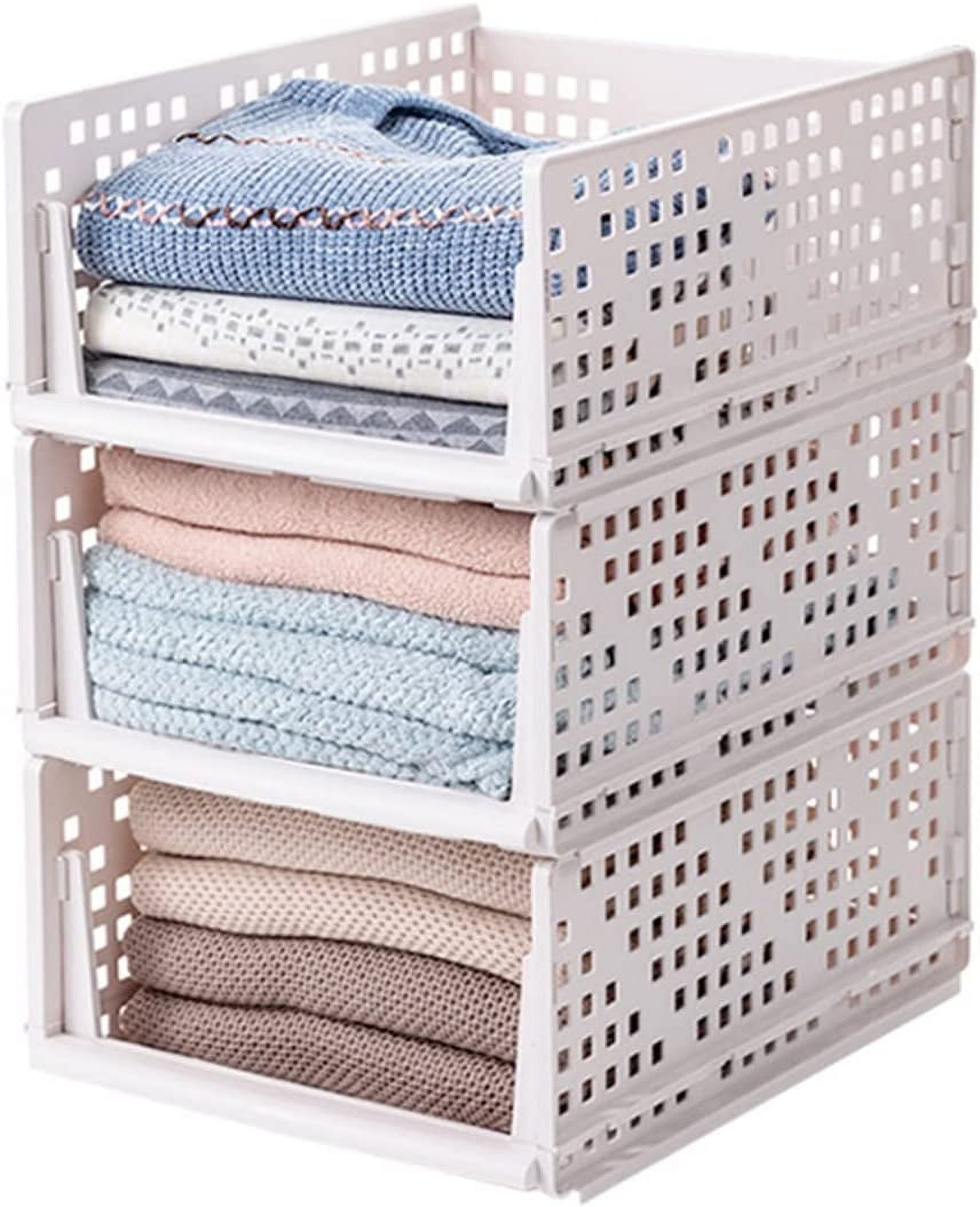 Folding and Stackable Storage Shelf | Foldable Drawer Organizer ...