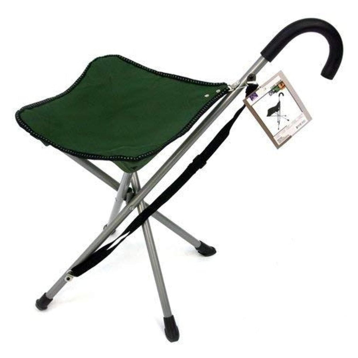Folding cane chair - Walking stick with stool - Walmart.com
