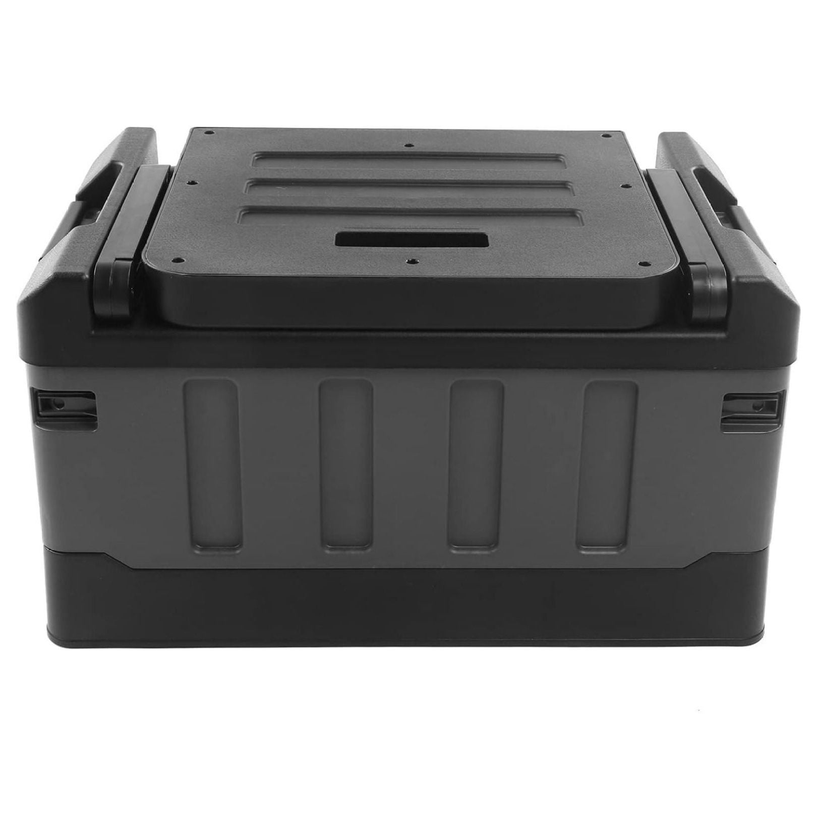 Folding car storage box seat, foldable luggage compartment matte black ...
