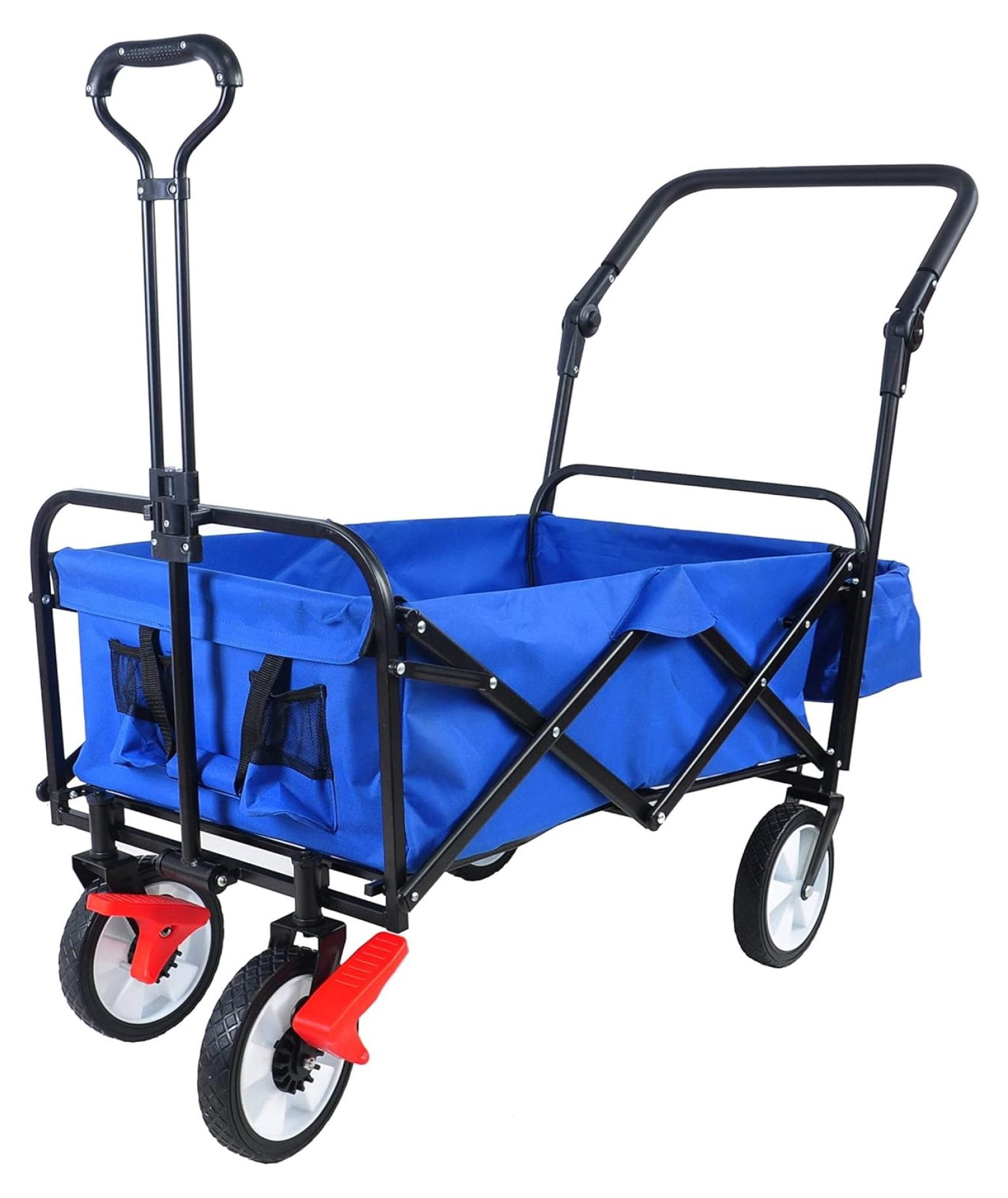 Folding cart with Retractable Handle, with Brake, with Push Handle ...