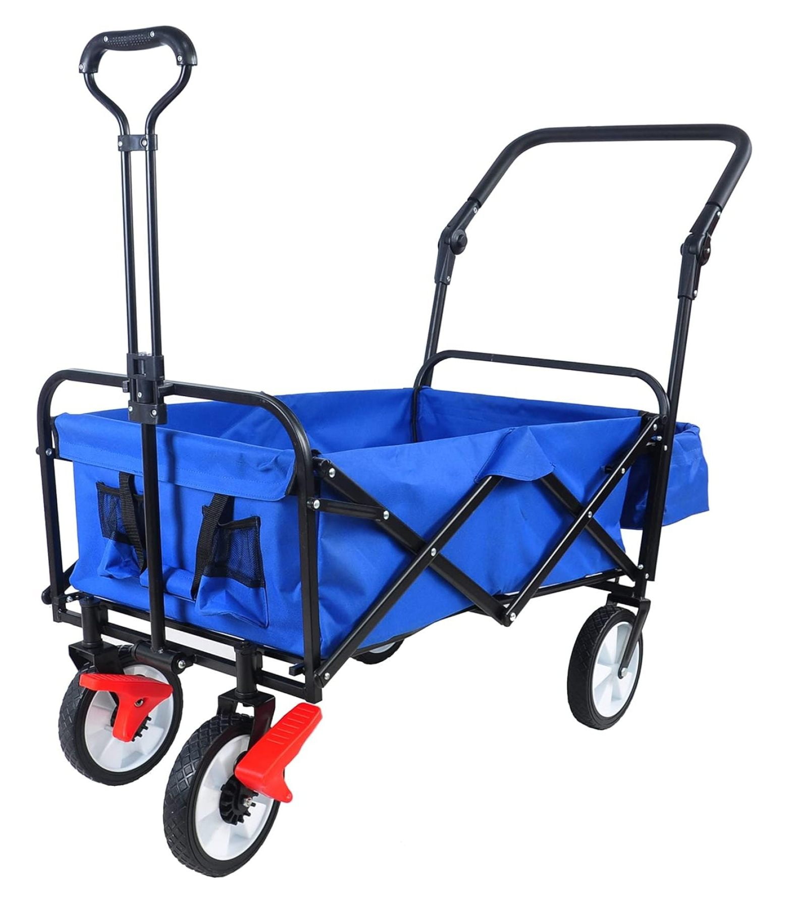 Folding cart with Retractable Handle, with Brake, with Push Handle ...