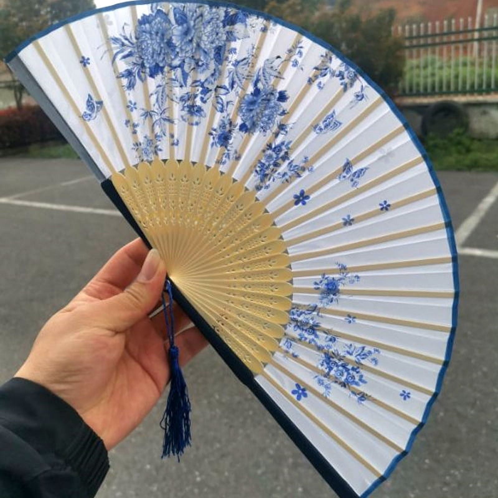 Folding fan bamboo ancient fan fan student girl Chinese style small fan ...