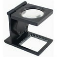Folding folding thread counter magnifier with mount in black painted ...