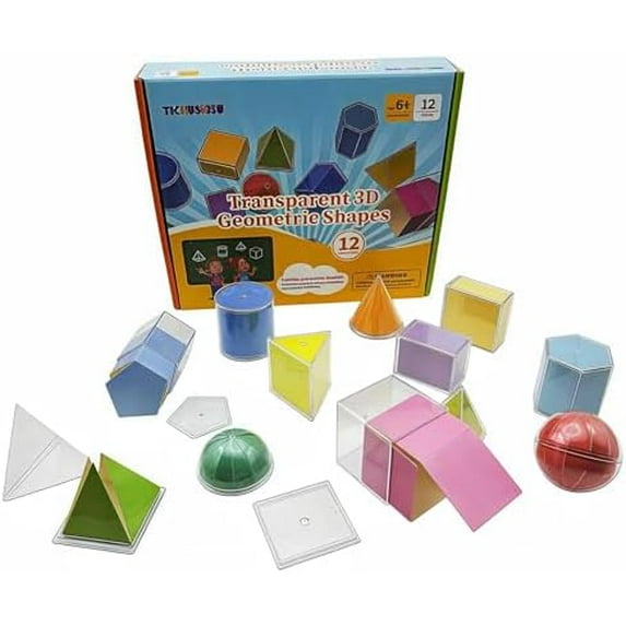 Folding geometric shapes & math manipulatives, 3D & 2D nets for ...