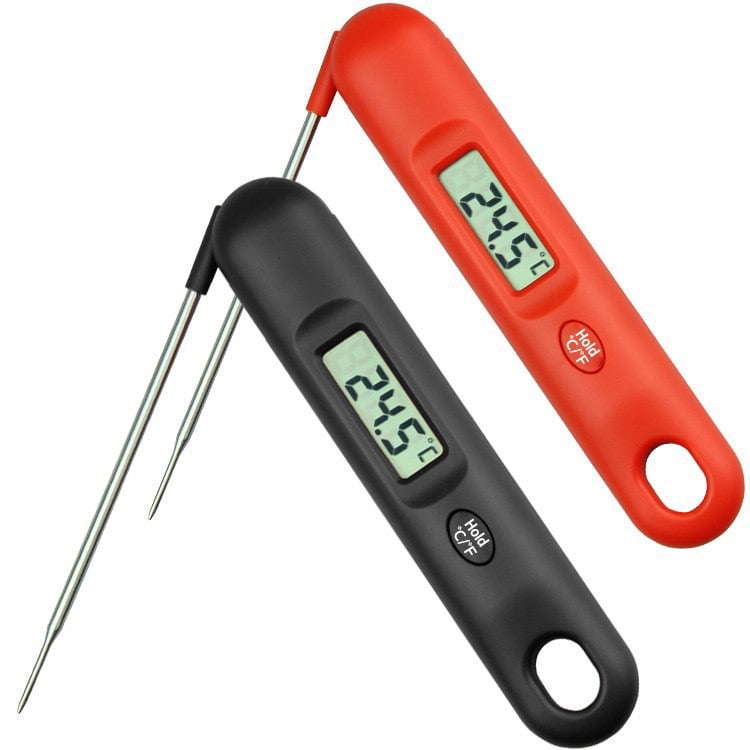 Folding kitchen food thermometer electronic digital display barbecue ...
