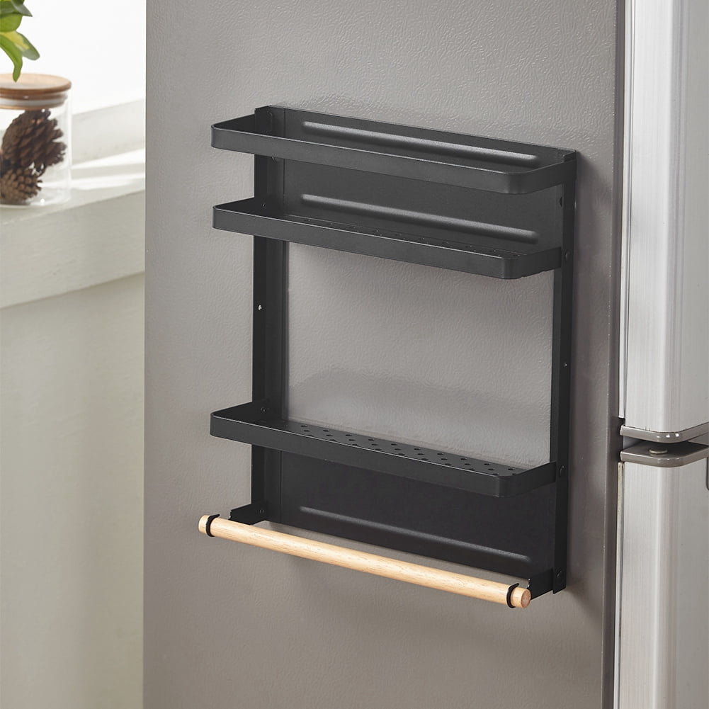 Folding magnetic spice rack refrigerator magnetic rack spice rack ...
