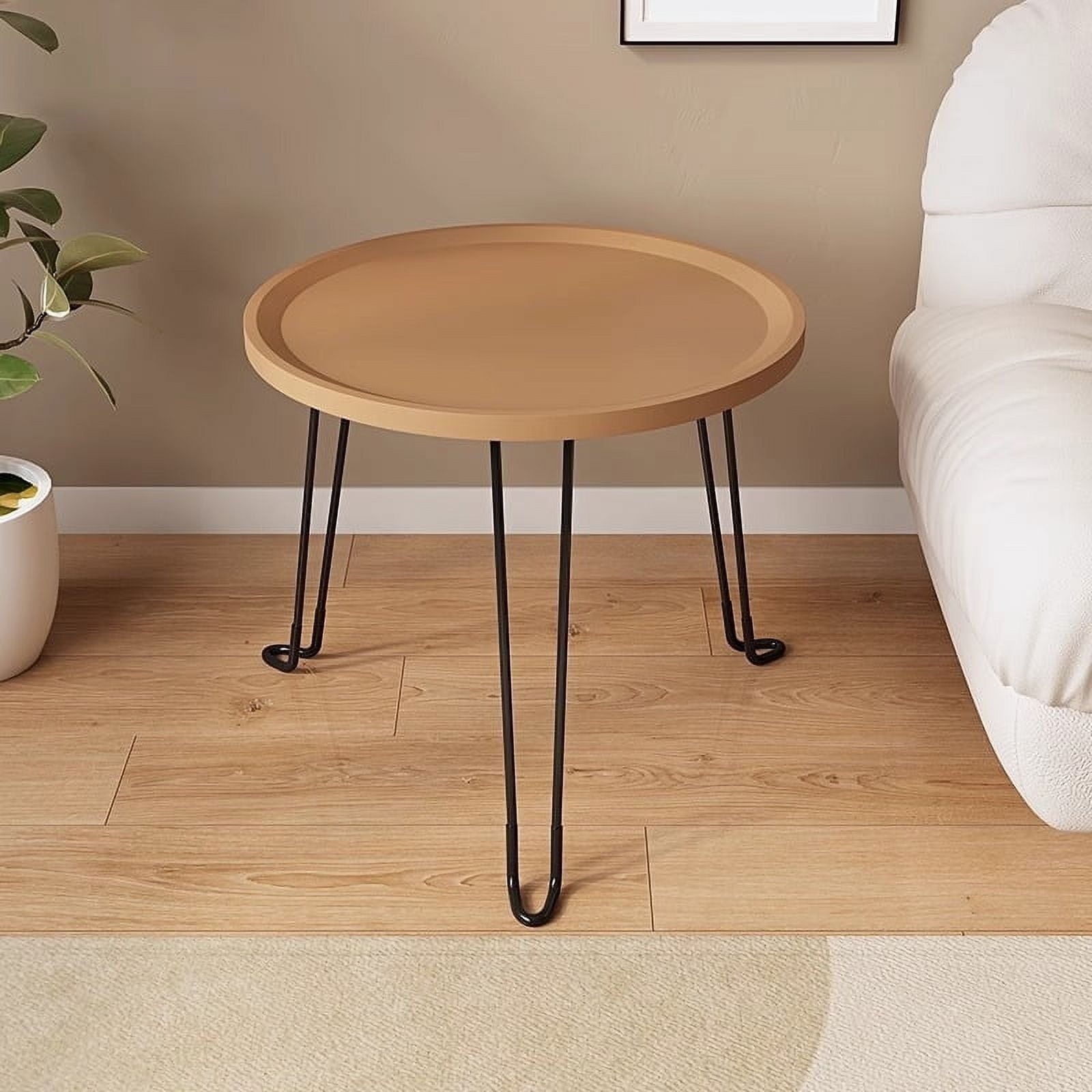 Folding small coffee table, round table, household low table, sofa ...