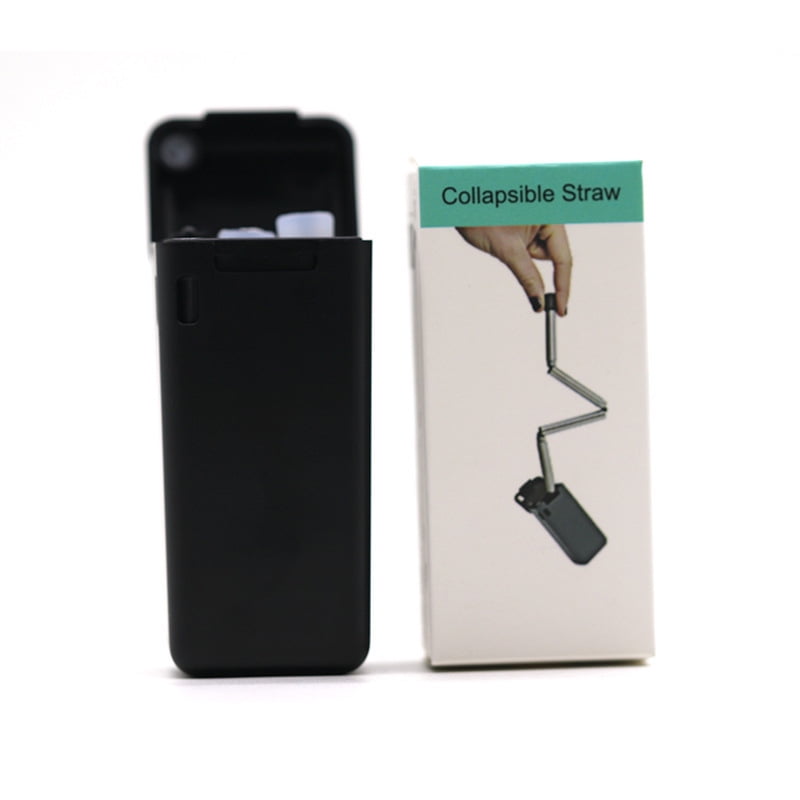 Folding straw telescopic straw foldable reusable stainless steel straw ...