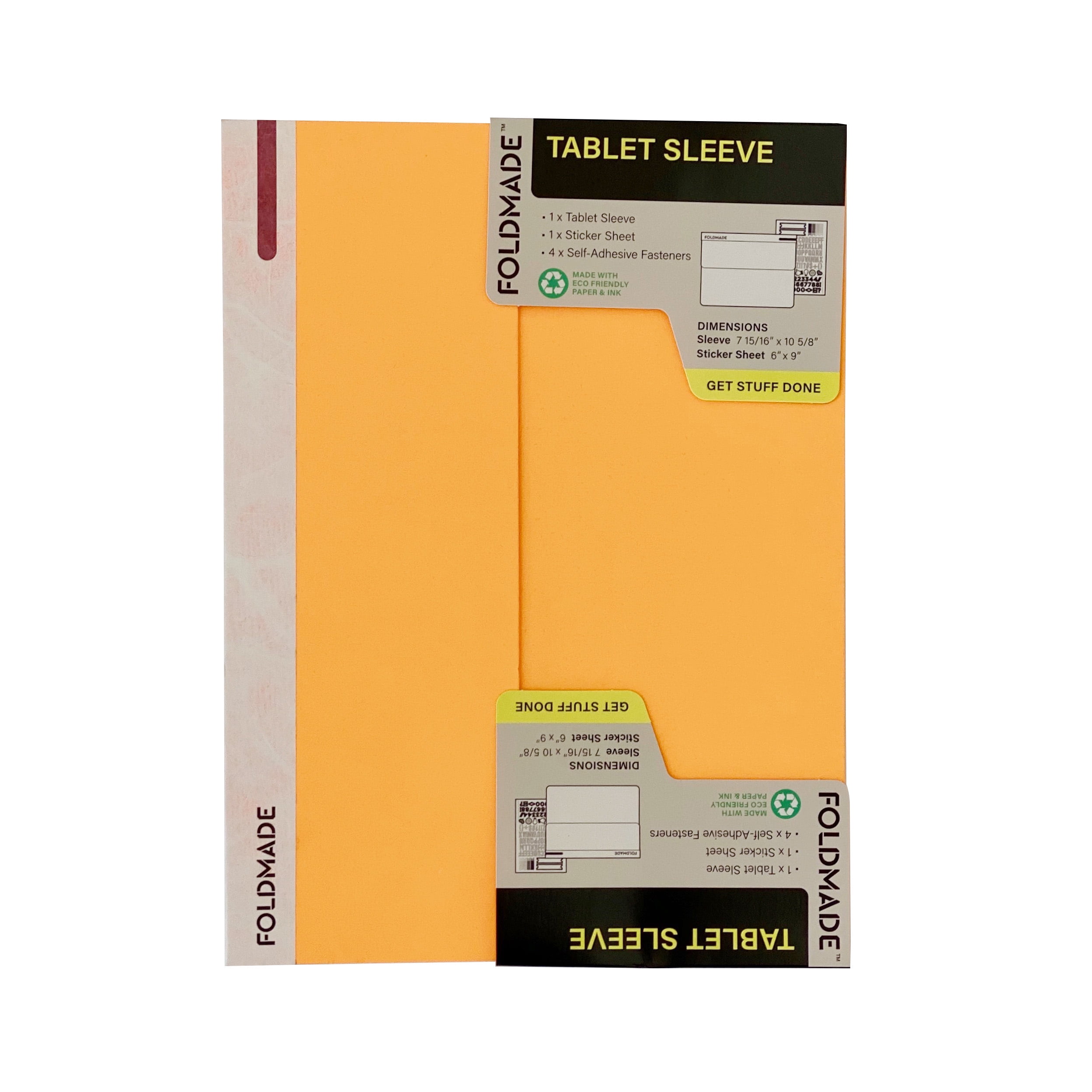 Foldmade Paperboard Tablet Sleeve - Lava Orange - Walmart.com