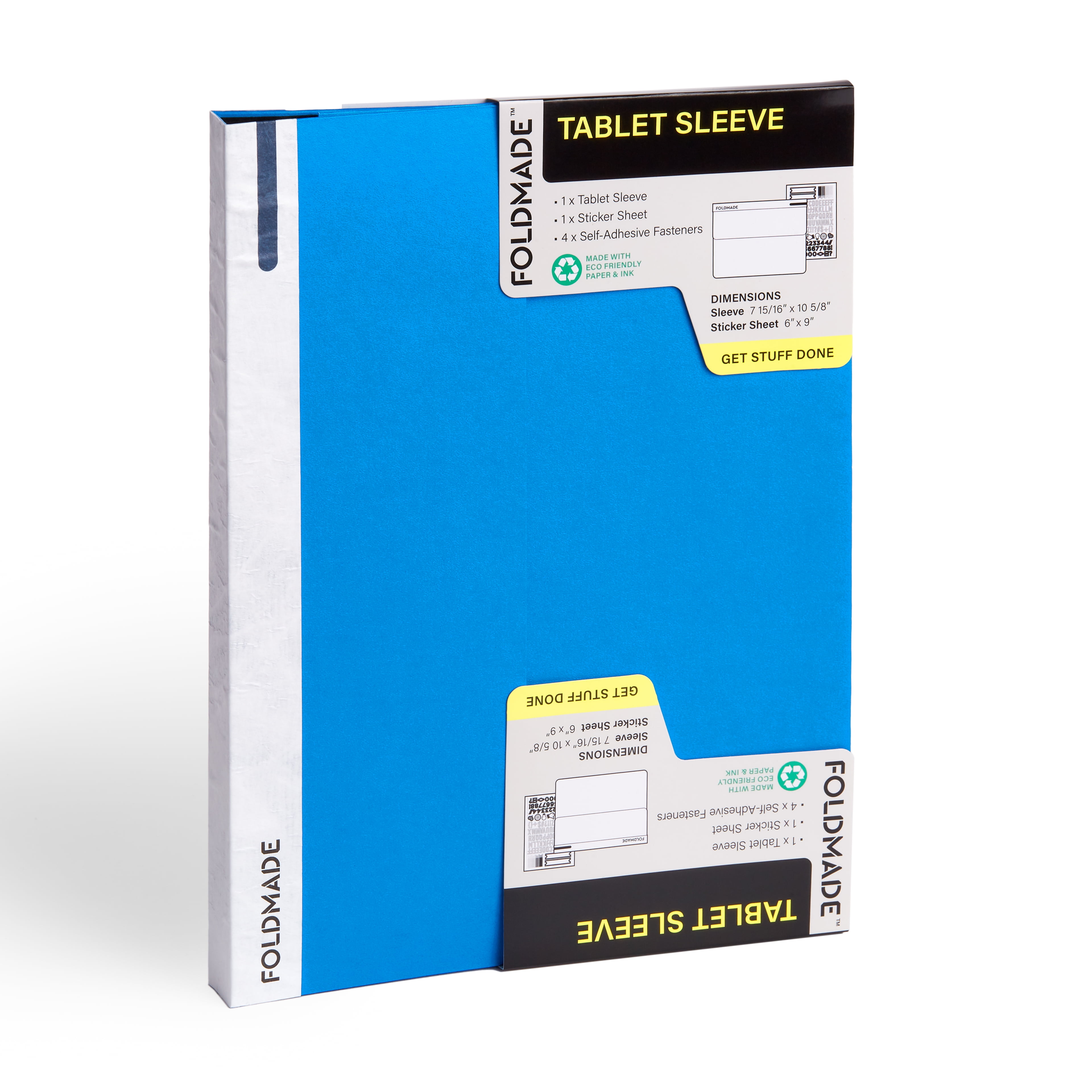 Foldmade Paperboard Tablet Sleeve - Pool Blue, Magnetic Closure, Water ...