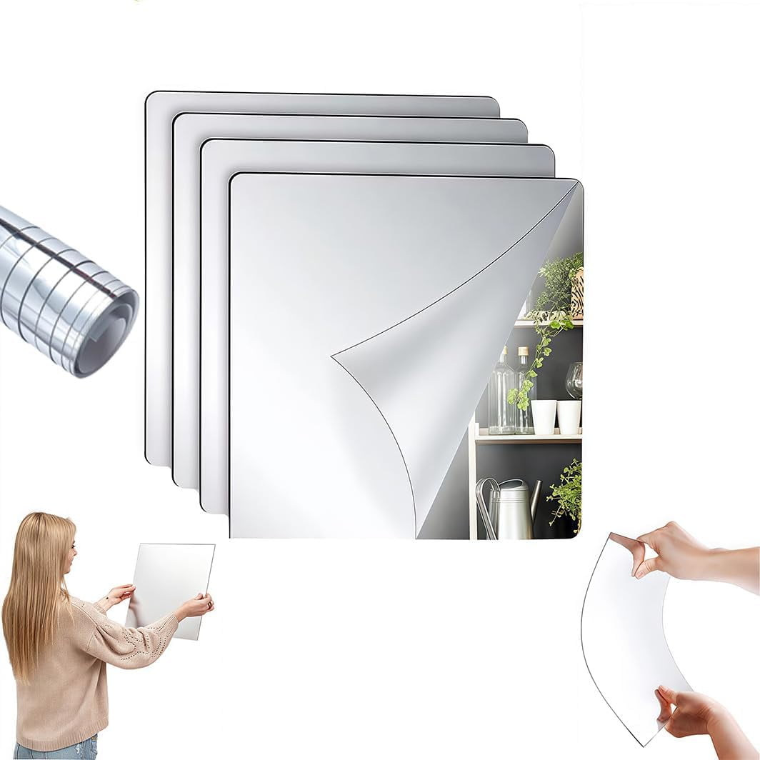 Foldpileup A Mirror That Won't Break-Self Adhesive Mirrors Sheets,Fold ...