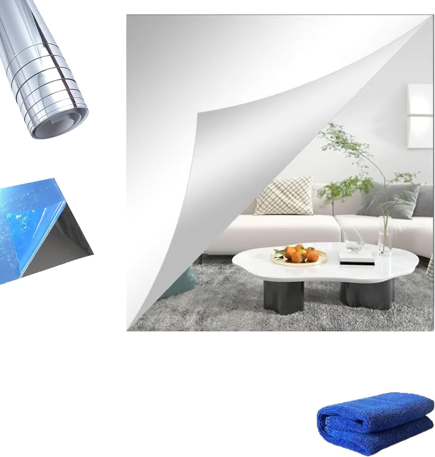 Foldpileup A Mirror That Won't Break-Self Adhesive Mirrors Sheets ...