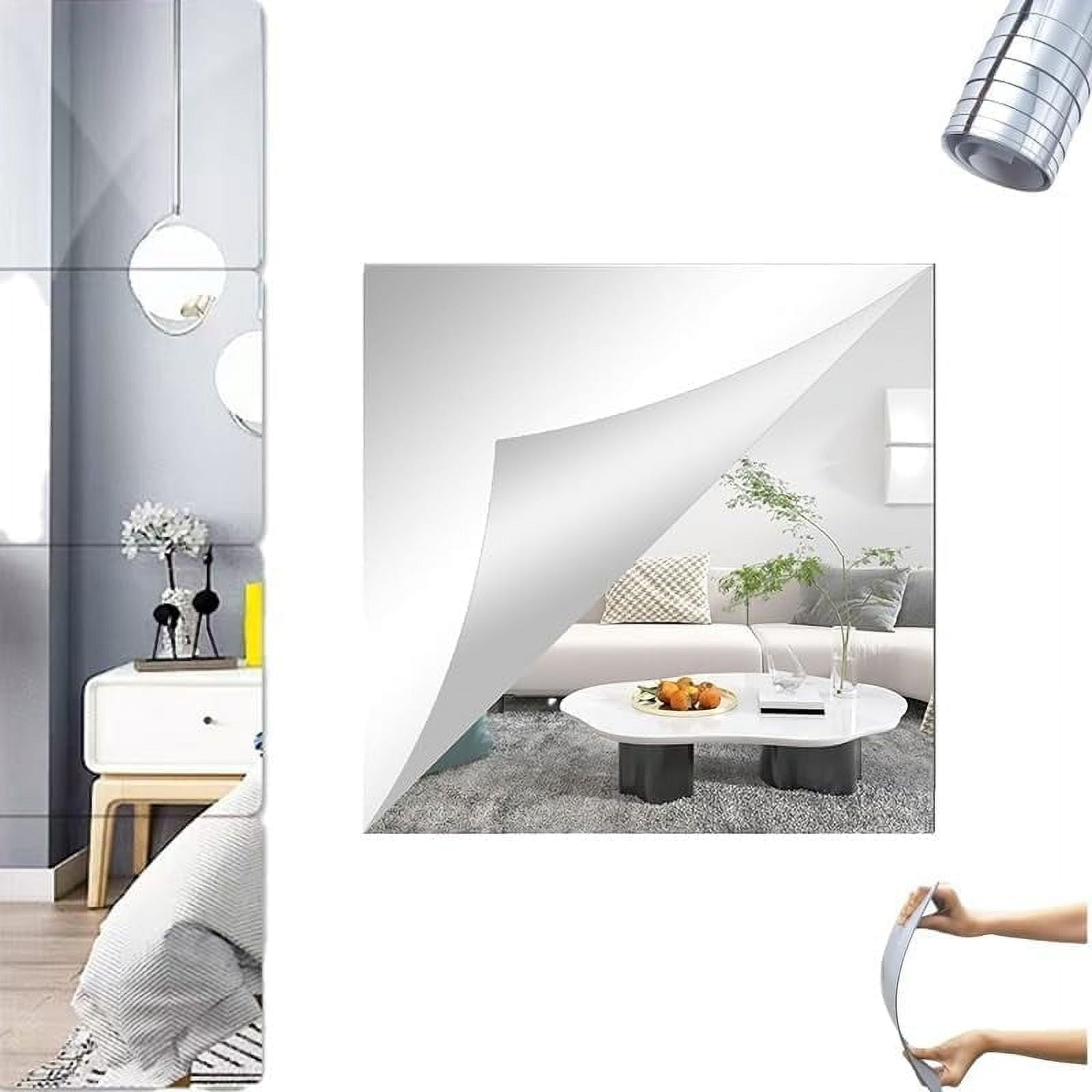 Foldpileup Mirror That Won't Break-Self Adhesive Mirrors Sheets ...