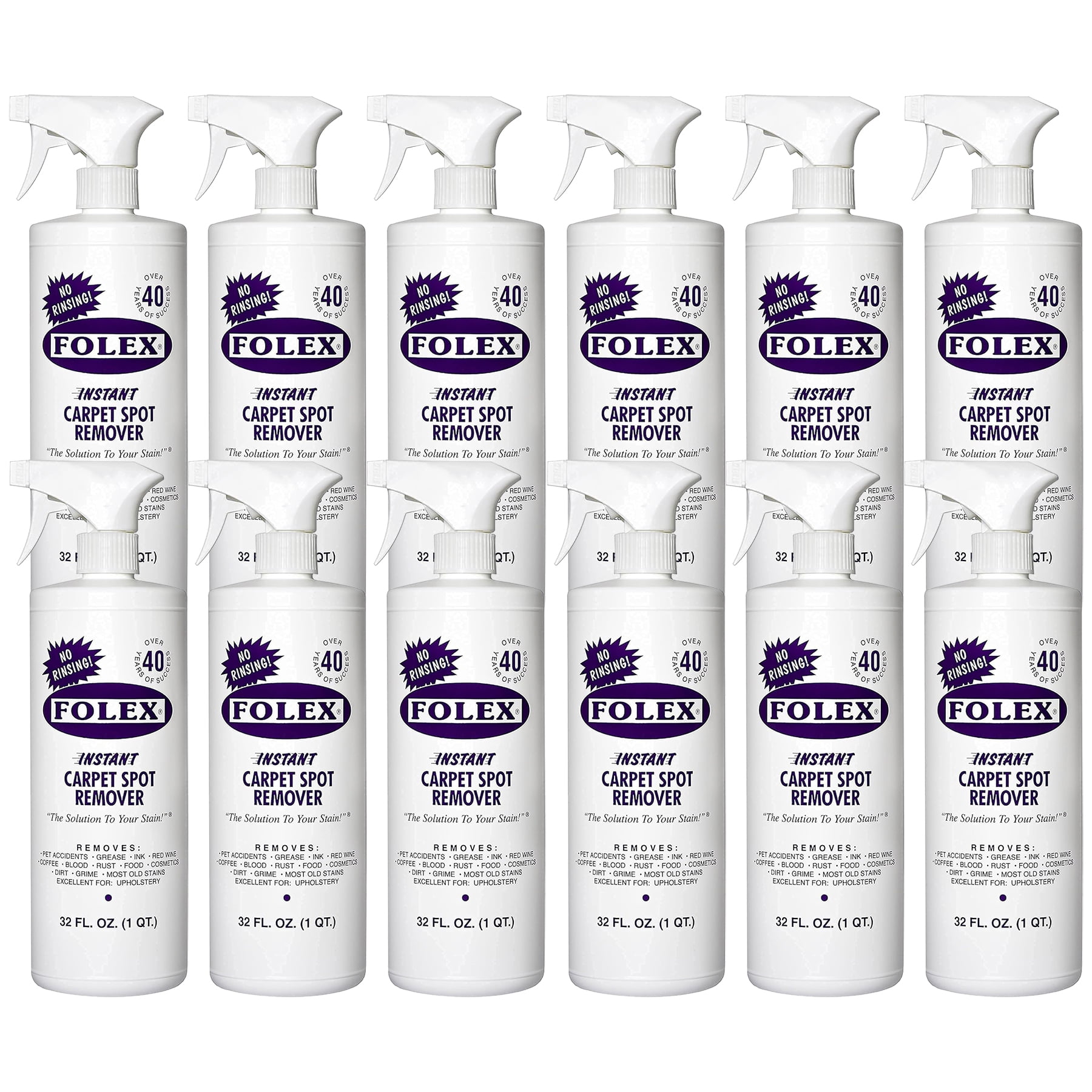 12 Pack Folex Instant Carpet Spot Remover Carpet Cleaner - 32 oz ...