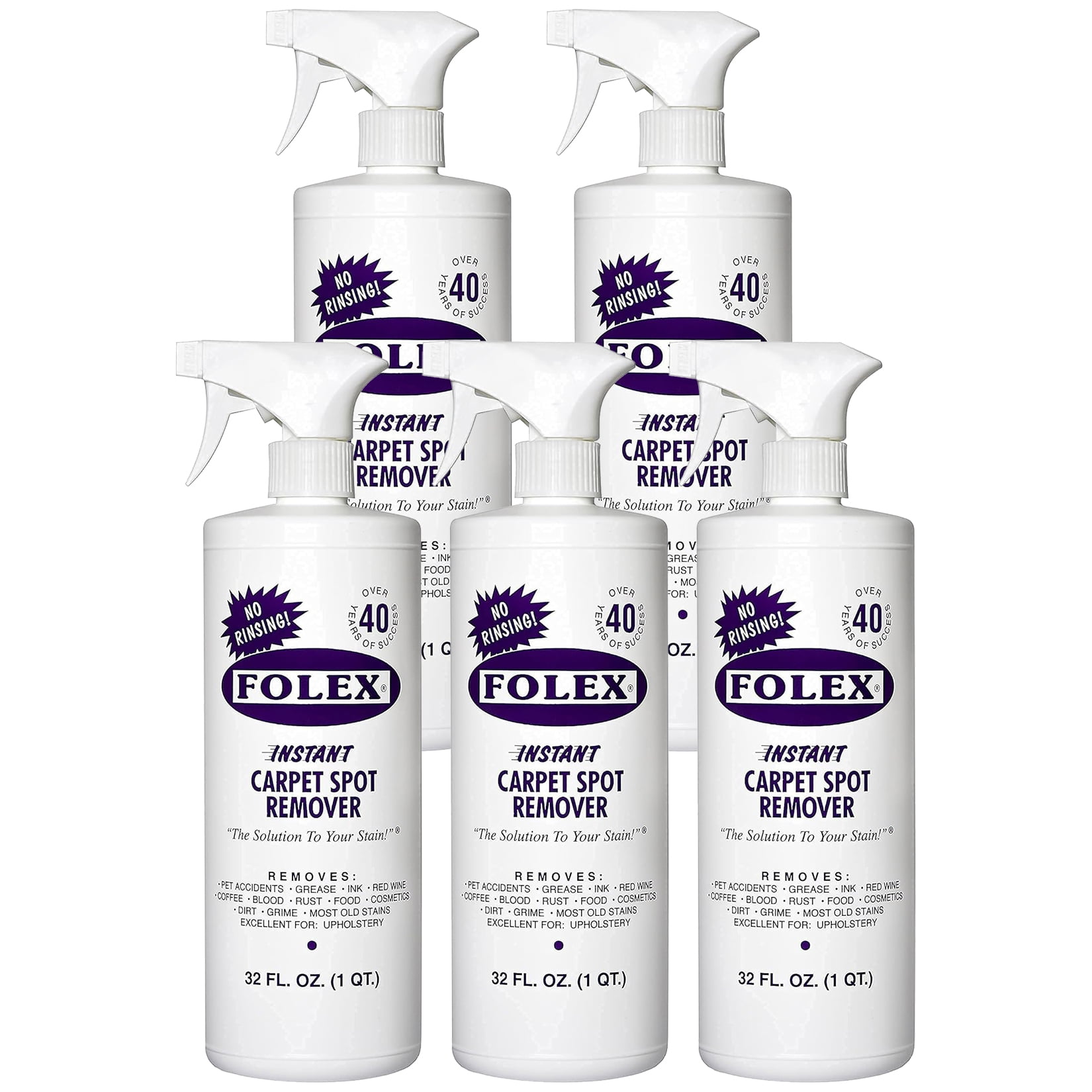 Folex Instant Carpet Spot Remover, 32oz, Pack of 5 - Walmart.com