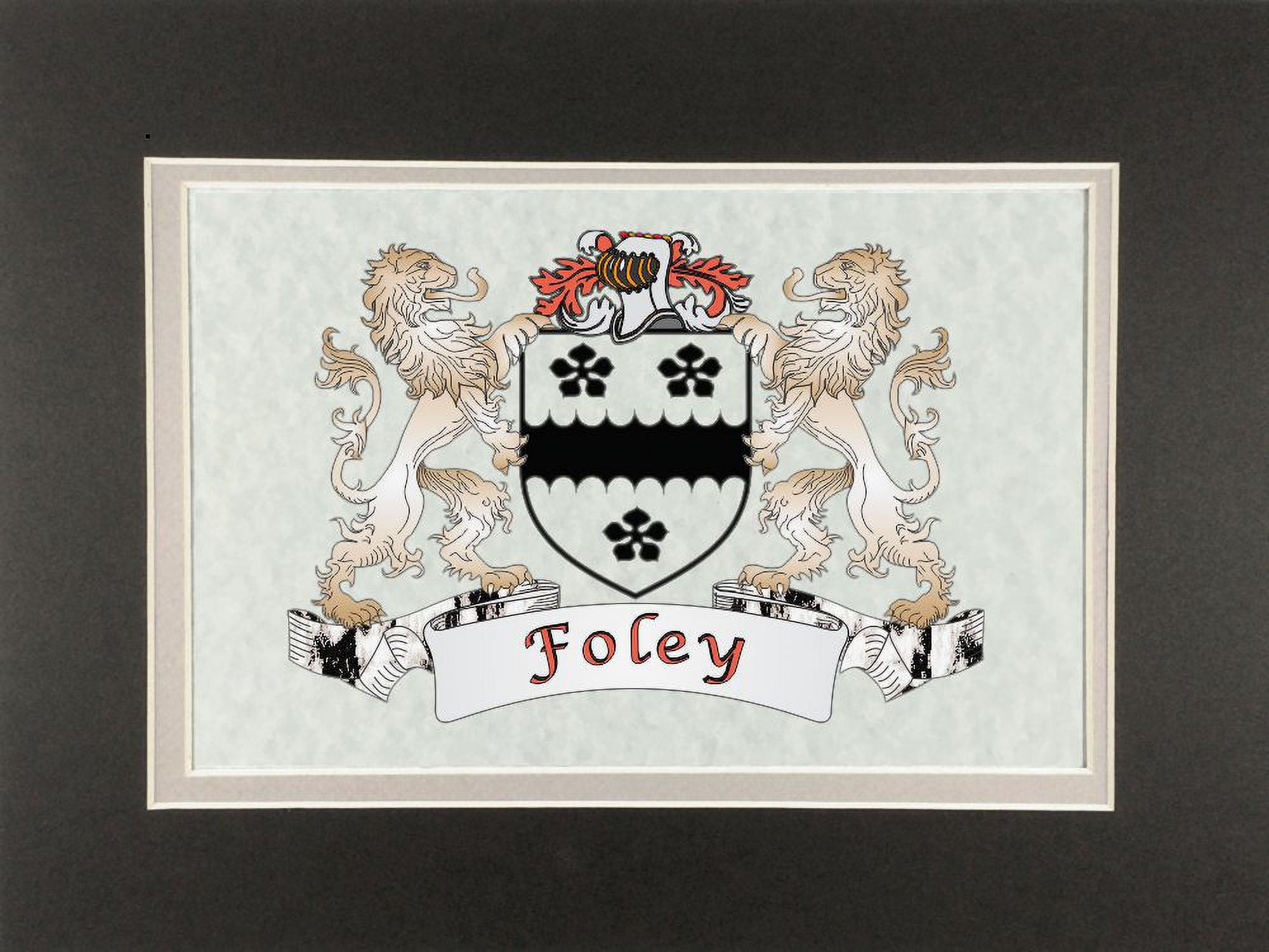 Foley Irish Coat of Arms Print - Frameable 9" x 12" - Walmart.com