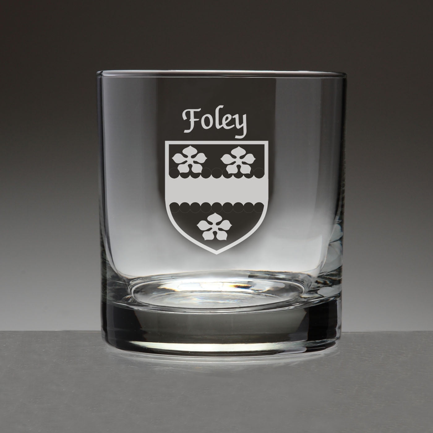Foley Irish Coat of Arms Tumbler Glasses - Set of 4 (Sand Etched ...