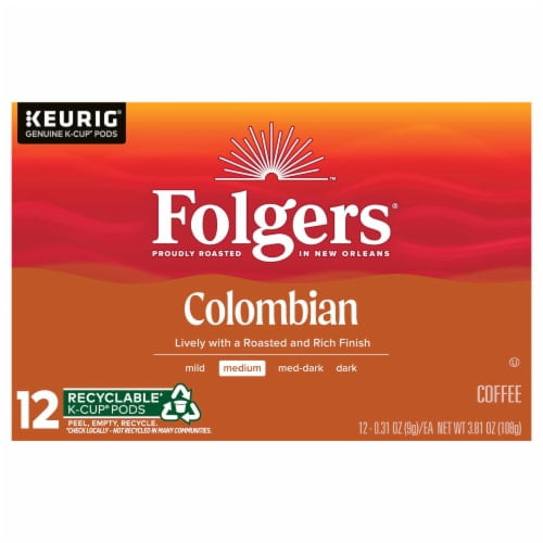 Folgers 100% Colombian Medium Roast K-Cup Coffee Pods - Walmart.com