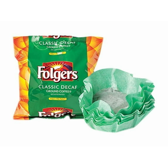 Folgers Classic Roast Decaf Coffee Filter Packs, 40/Carton 9/10oz ...