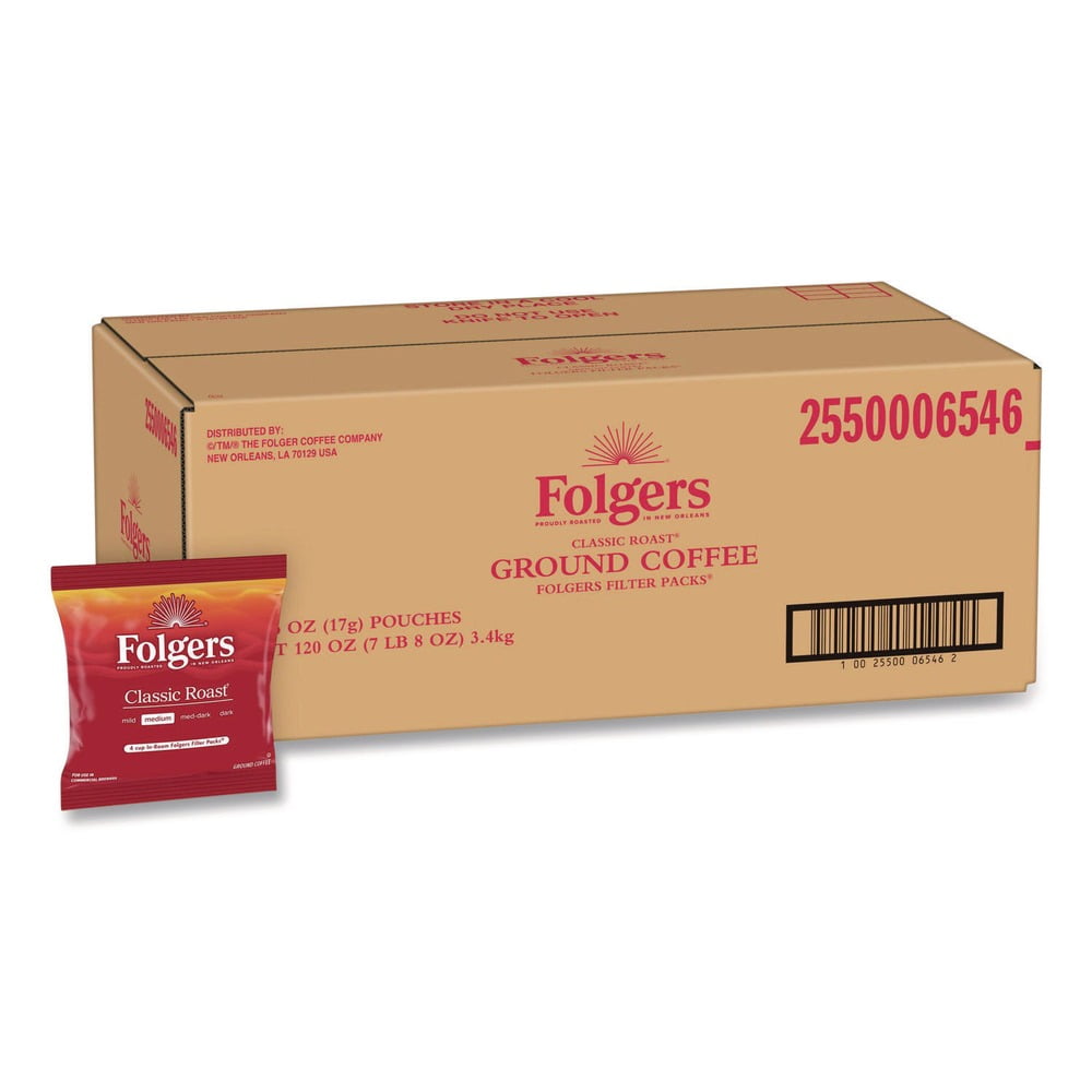 Folgers Classic Roast Ground Coffee, Single Use Filter Packs, 0.6 oz ...