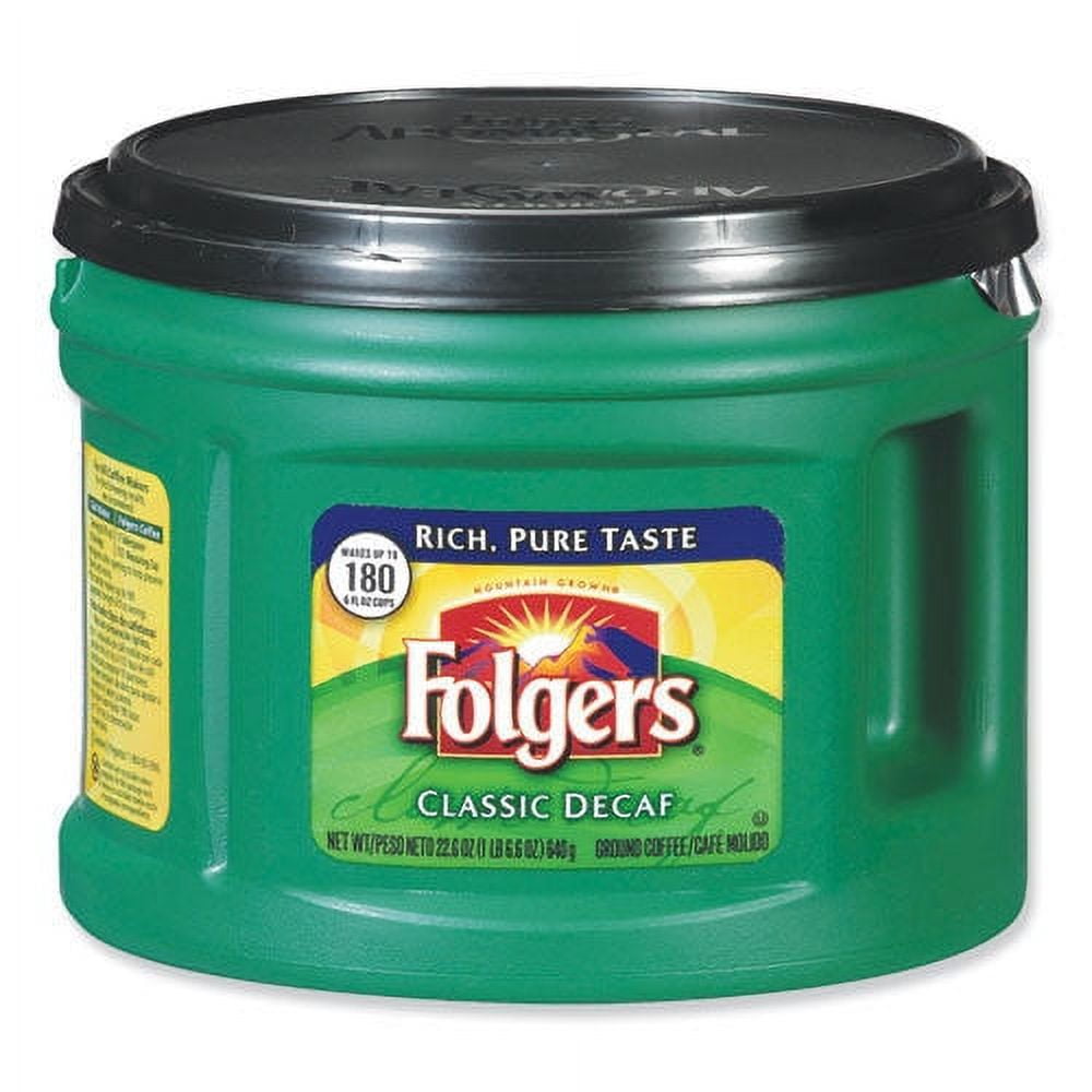 Folgers 2550030406 22.6 oz. Classic Roast Decaffeinated Ground Coffee ...