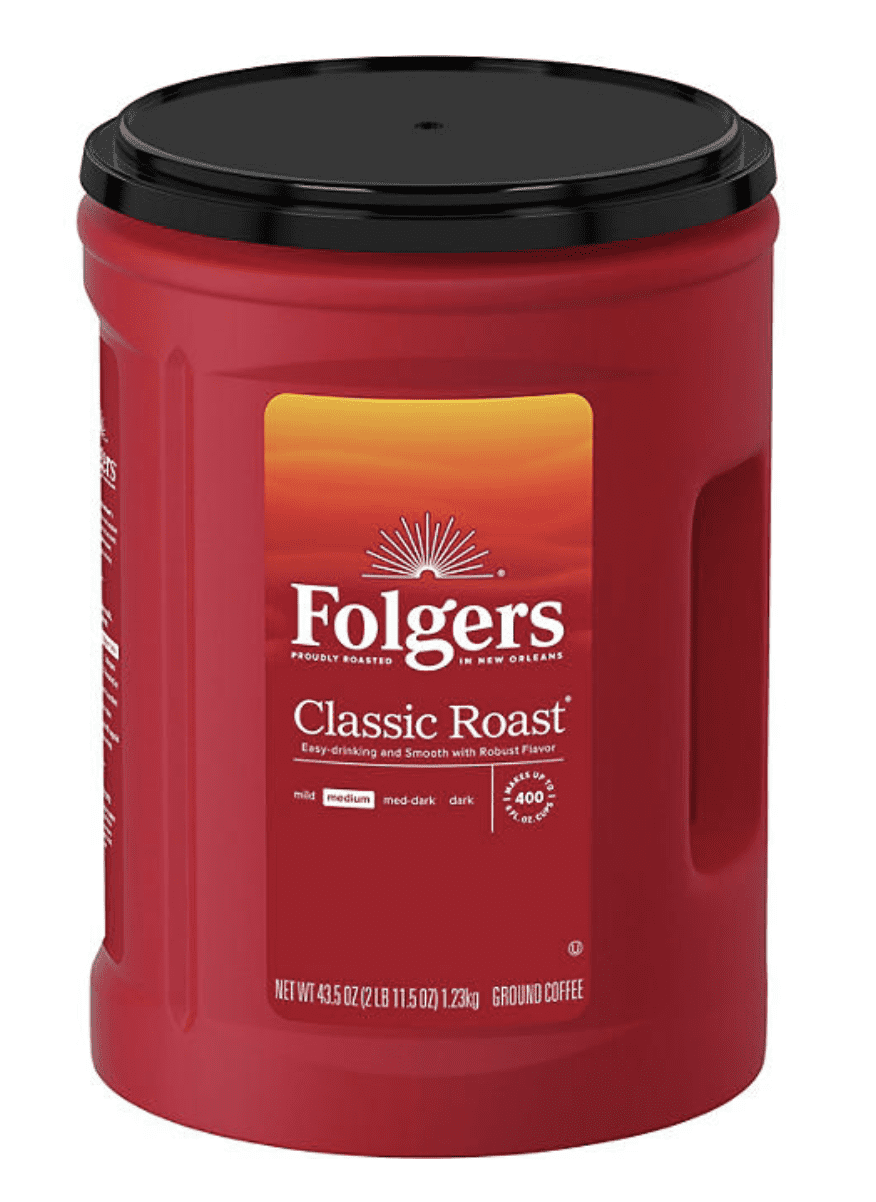 Folgers Classic Medium Roast Ground Coffee, 43.5 oz. - Walmart.com
