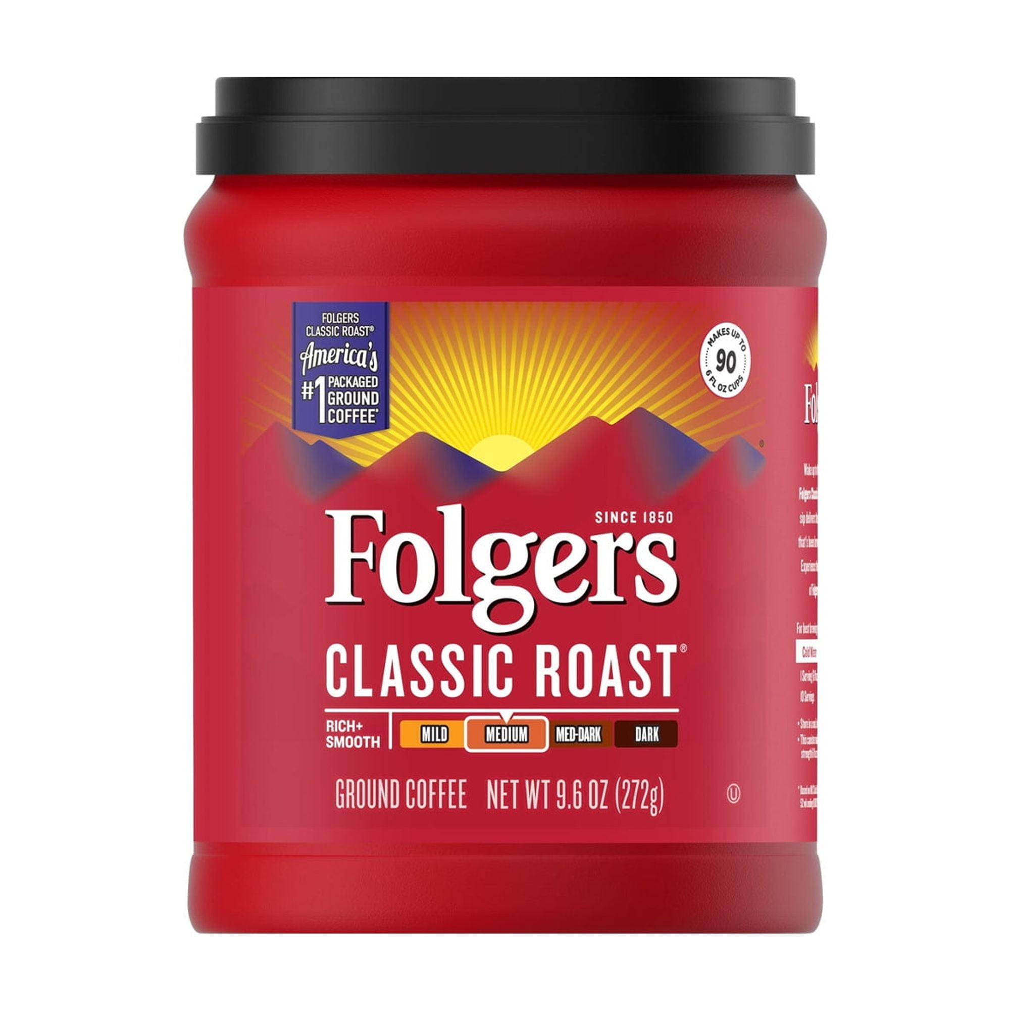 Folgers Classic Roast Ground Coffee 9.6 oz. (5-Pack) for Office ...