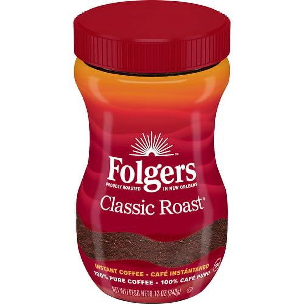 Folgers Classic Roast Instant Coffee Crystals, 12 Ounces - Walmart.com