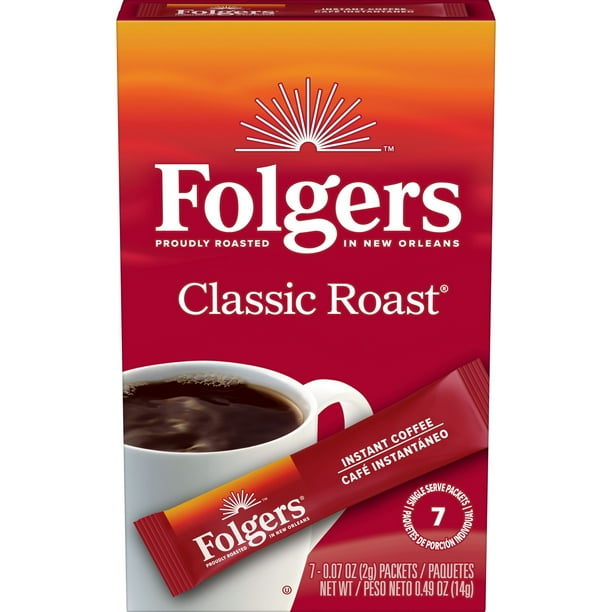 Folgers Classic Roast Instant Coffee, Single Serve Packets - Walmart.com