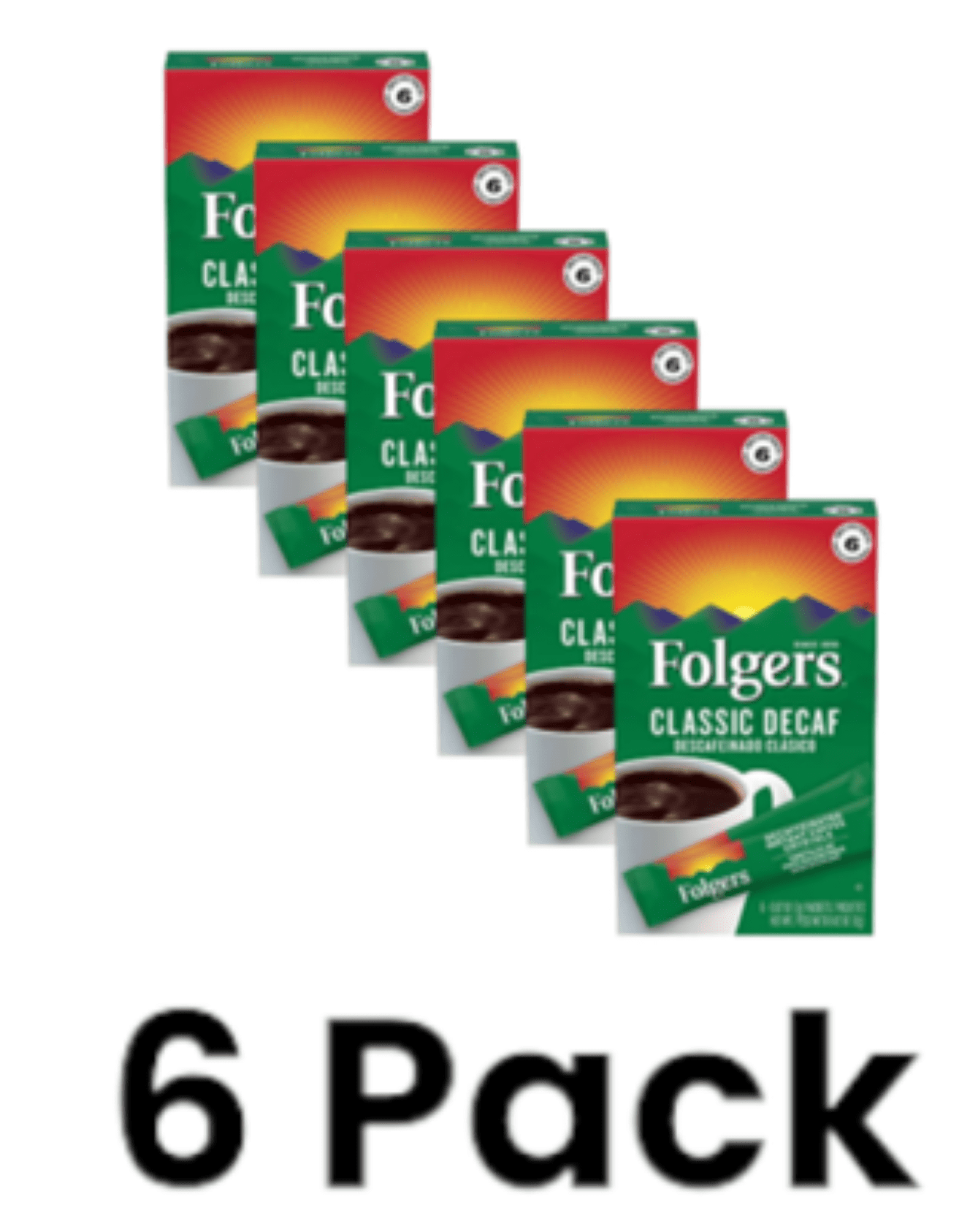 Folgers Coffee Instant Classic Decaf 6 each - Walmart.com