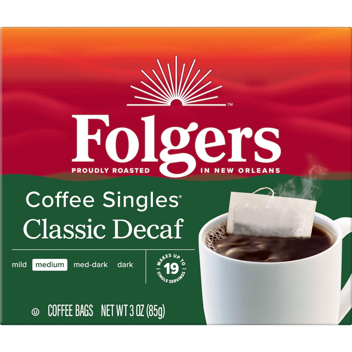 Folgers Coffee Singles Classic Decaf Coffee Singles - Walmart.com