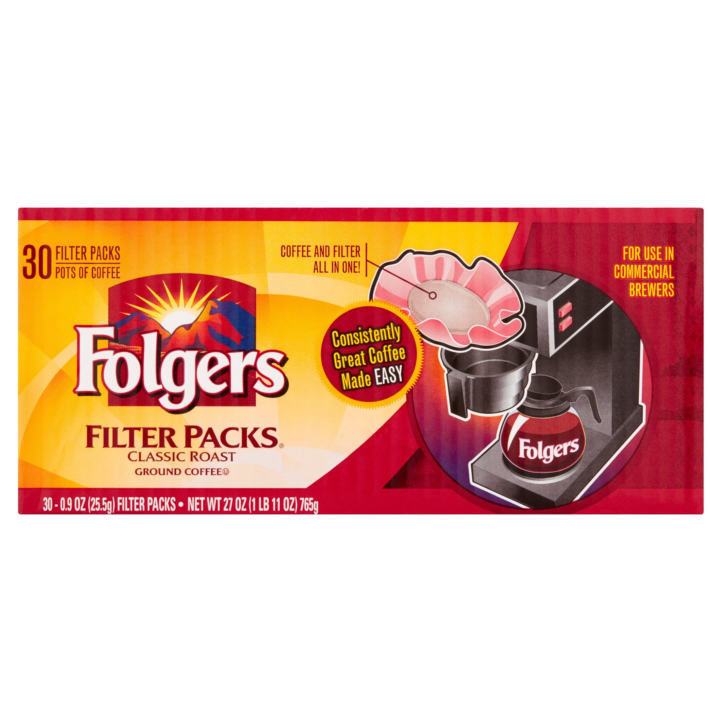 Folgers Filter Packs Classic Roast - 30Ct - Walmart.com