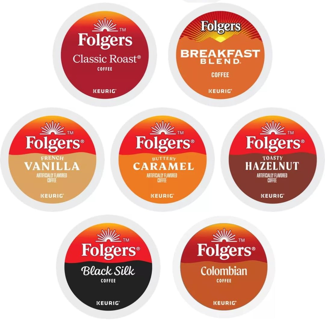 Folgers K-cups Coffee Pods Variety Sampler Includes Classic Roast ...