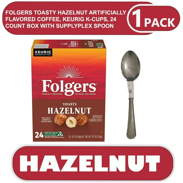 Folgers Toasty Hazelnut Artificially Flavored Coffee, Keurig K-Cups, 24 ...