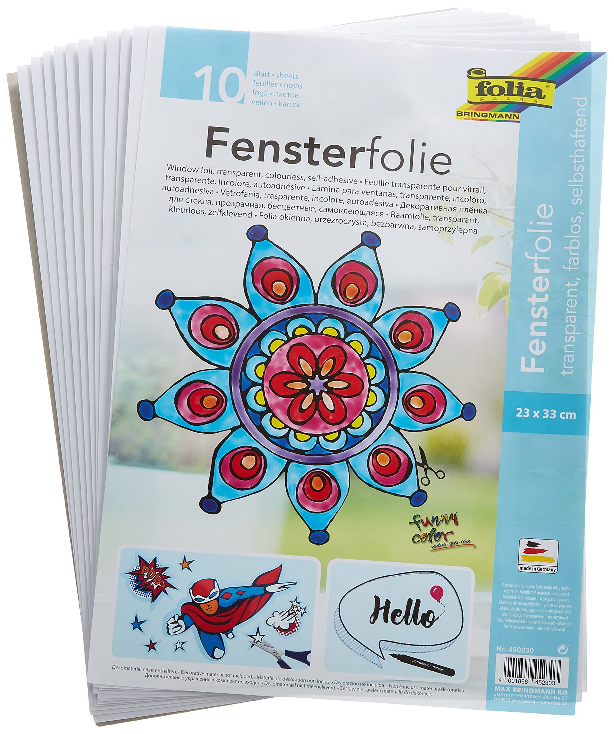 Folia 450230 farblos, 23 x 33 cm, 10 sheet 10 Pages - Walmart.com