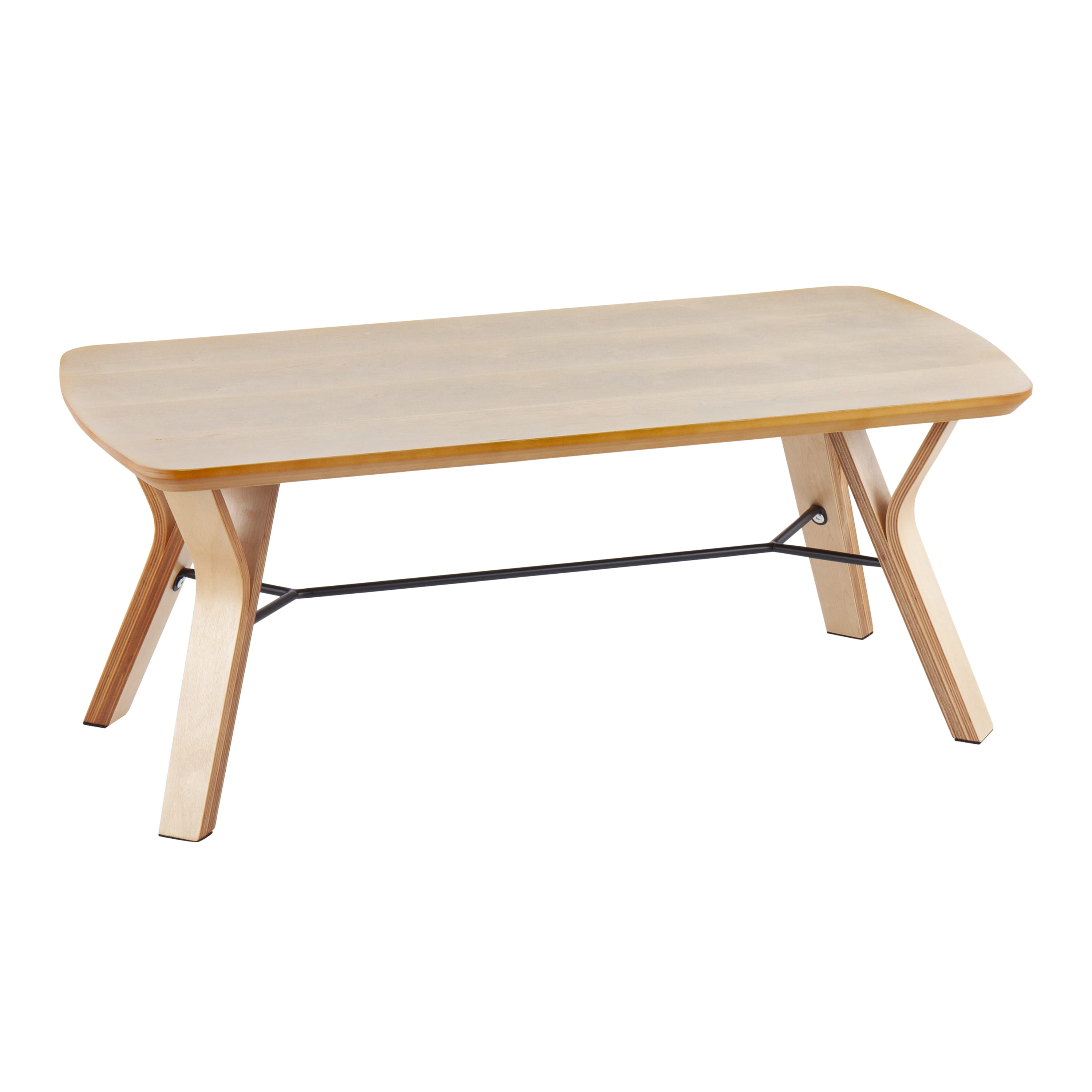 Folia Mid-Century Modern Coffee Table in Natural Wood by LumiSource ...