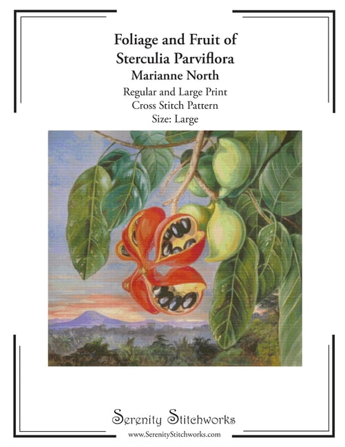 Foliage and Fruit of Sterculia Parviflora Cross Stitch Pattern ...