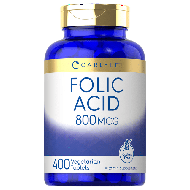 Carlyle Folic Acid 800 Mcg Health Vitamin Supplement | Vegetarian ...