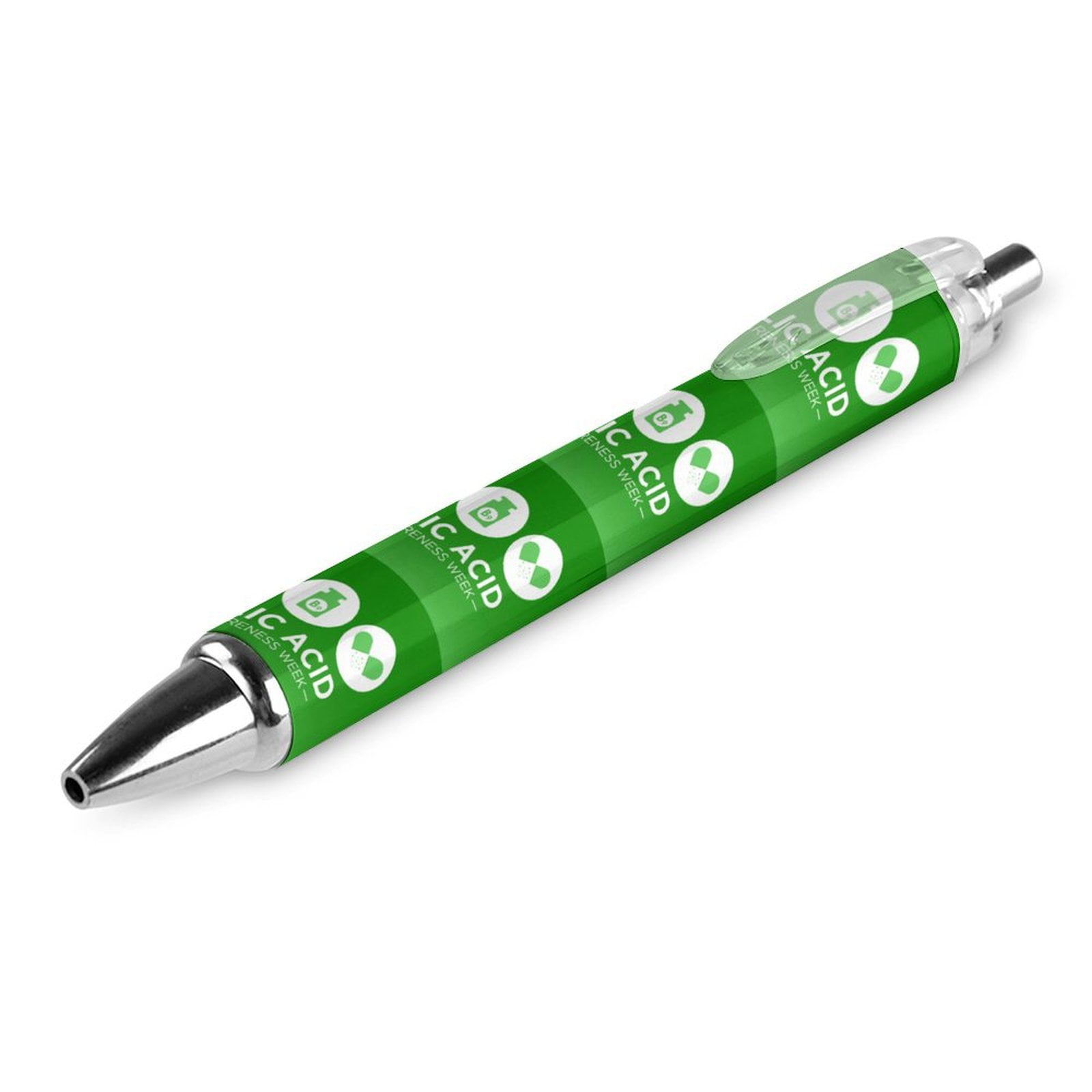 Folic Acid Awareness Week Ballpoint Pen Retractable Pens Black Writing ...