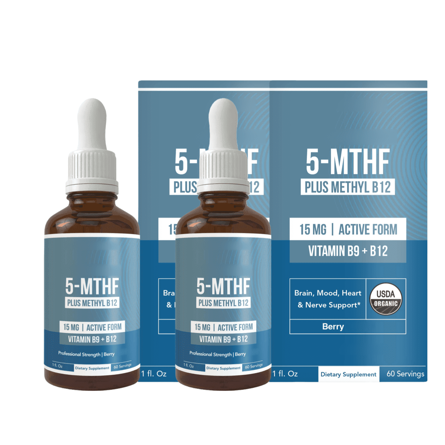 Folic Acid Drops Organic Berry Flavor Mood, Methylation, Cognition ...