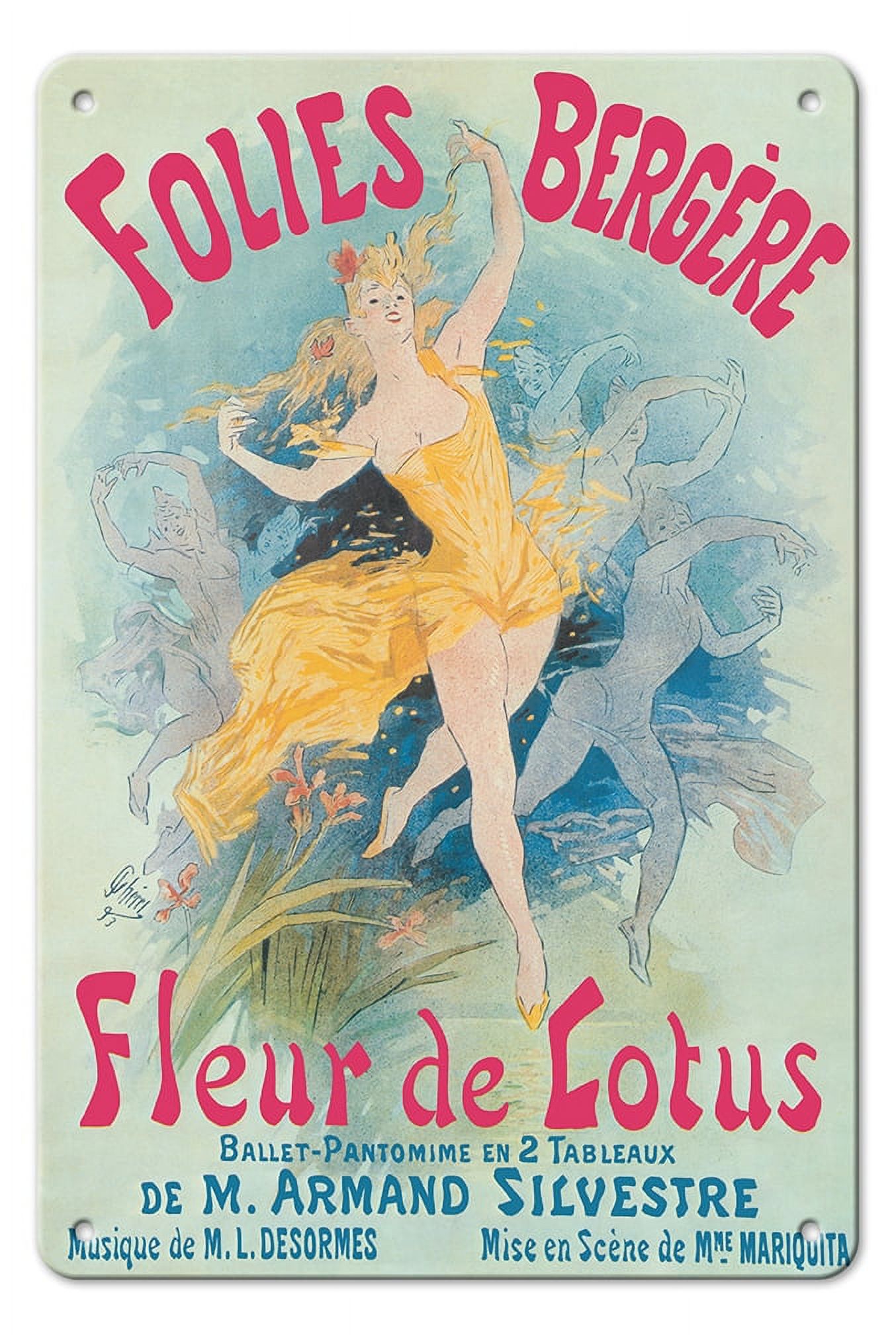 Folies Bergères - Lotus Flower (Fleur de Lotus) - Vintage Cabaret Poster by Jules Chéret c.1893 ...